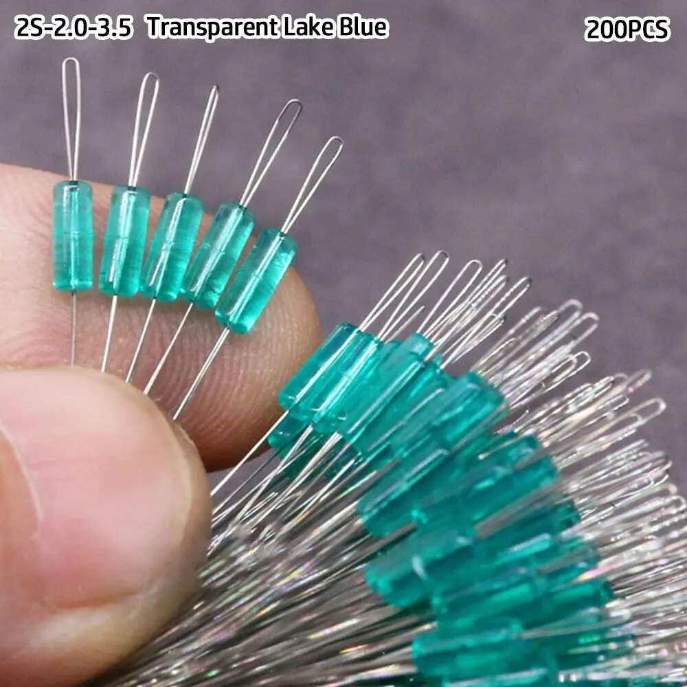 2S-2.0-3.5 Lake Blue прозрачные рыболовные поплавки 200шт