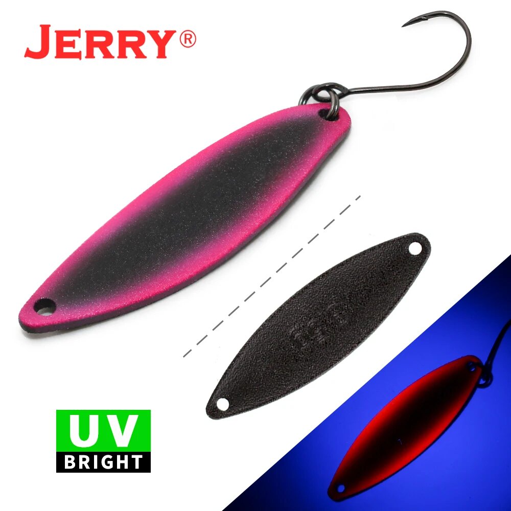 Jerry Лео форель ультралегкие спиннинговые рыболовные приманки Micro Brass Троллинговые одиночные крючки Ложка Смешные приманки Озерная Снасть