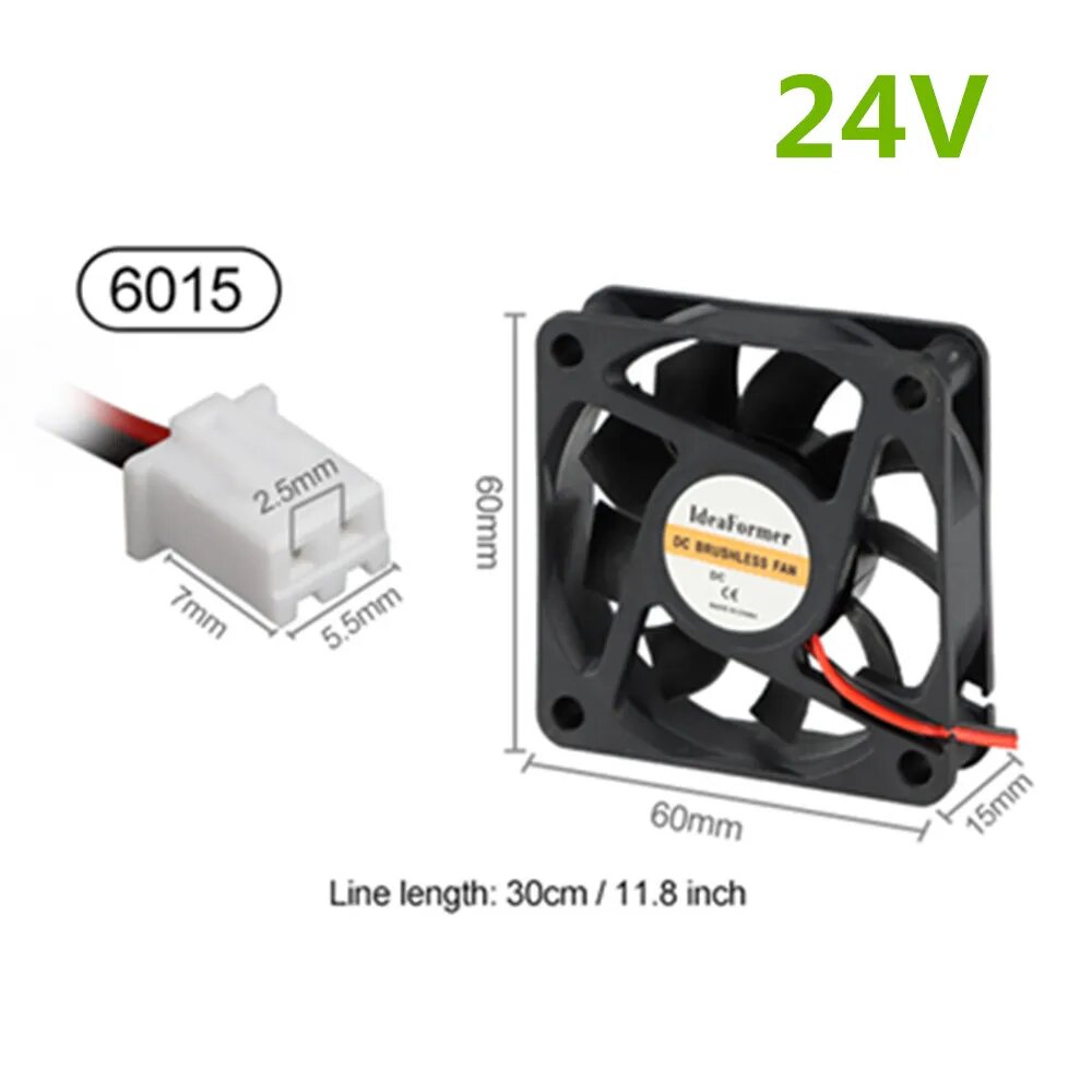 Охлаждающий вентилятор IdeaFormer 5010/6015 24V 60x60x15mm