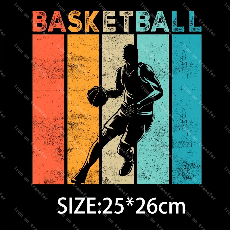 Термоклейкие нашивки для баскетбола ROCKTANG 22x22см Черный, FA424 (8)