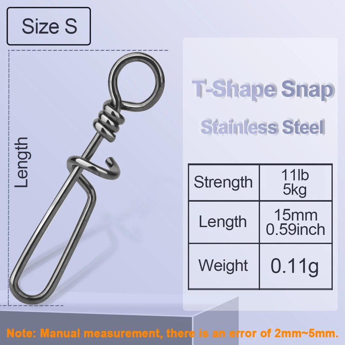 Зажим FishTrip T-Shape SizeS 50Pcs