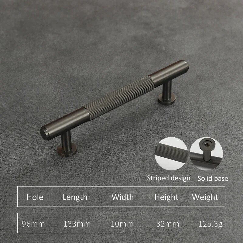 Ручки для мебели TINYHOB латунные бронзовые C-3571-96-Dark gray