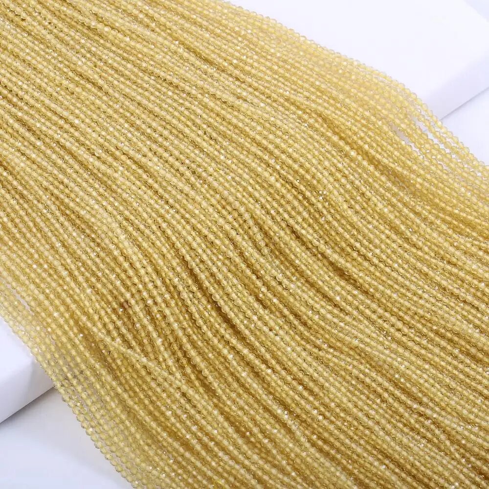 Бусины шпинель разноцветные 2/3 мм 2 мм, Желтый