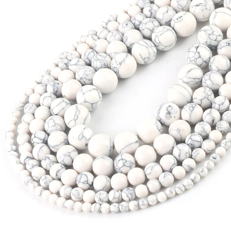Бусины Howlite Белые 4 мм, 95 шт