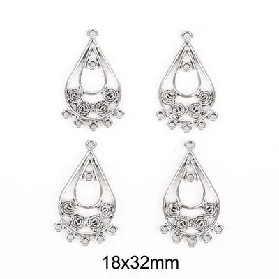 Серебряные серьги-подвески 18x32mm
