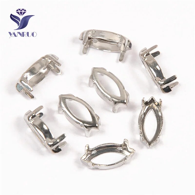 Установки когтей YANRUO 4x8mm, серебряные, 150шт