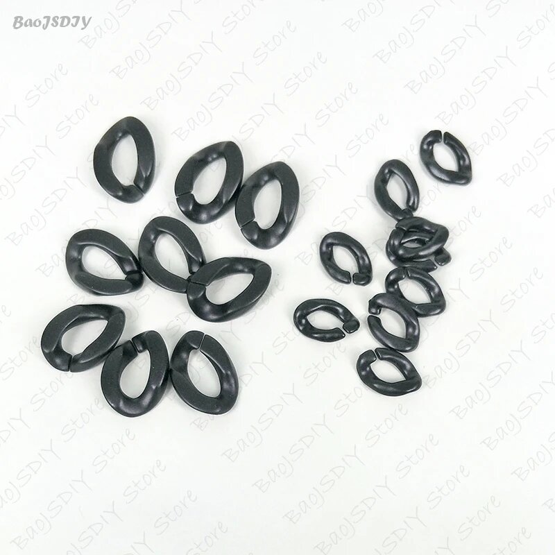 Цепочки Rosediy акриловые Matte Black 30x20mm 24 pieces