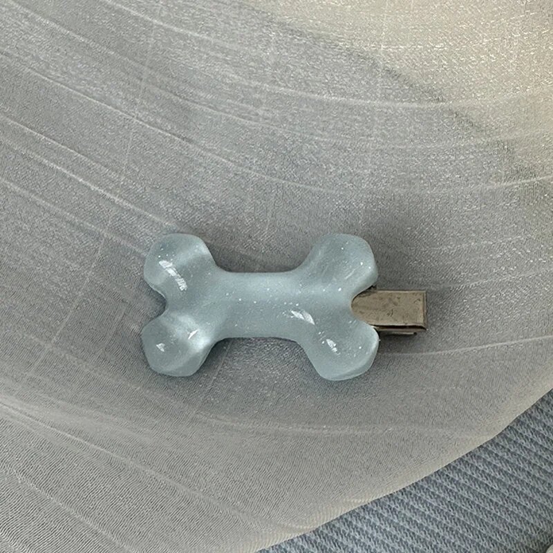 Заколка для волос в виде косточки, Blue bone