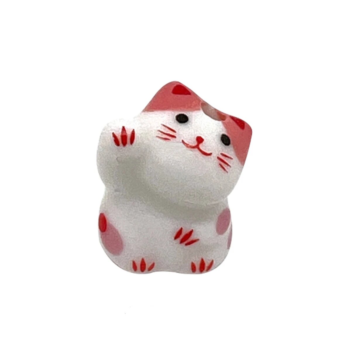 Керамическая бусина Lucky Cat, Белый, 03