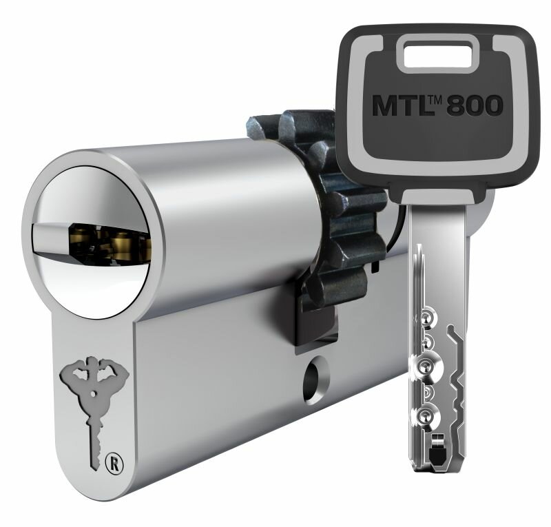 Цилиндр дверной Mul-T-Lock MTL 800(105мм 35*70) ключ-ключ, золото, шестеренка