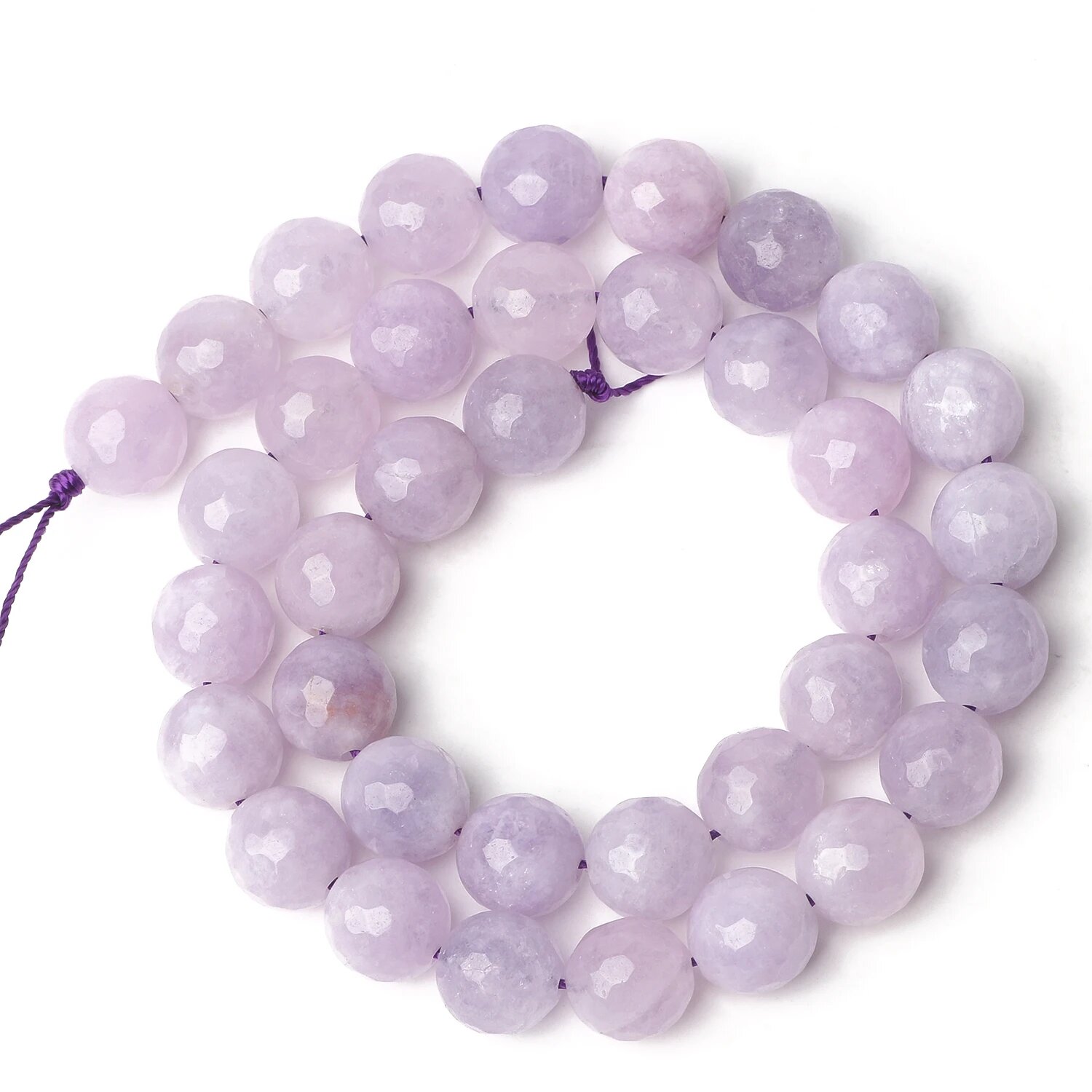 Фиолетовые бусины из натуральных камней xilitata Сиреневый, 8mm (approx 46pcs), faceted angelite