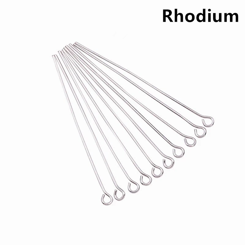 Шпильки для глаз металлические, Rhodium, Alloy, Серый