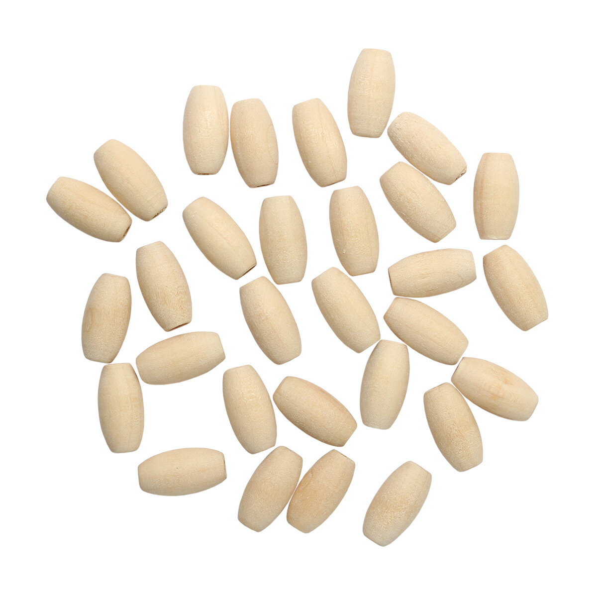 Бусины деревянные, неокрашенные, овальные, 15*8мм, 11гр, 30шт/упак