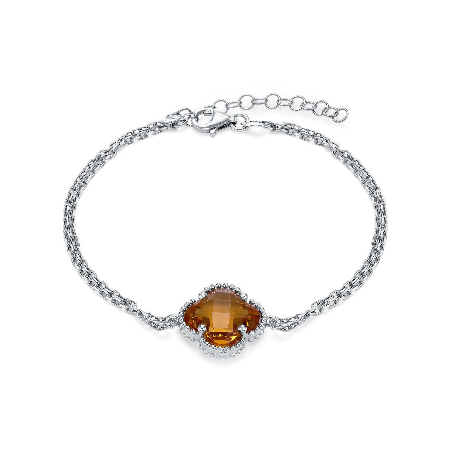 Браслет-цепочка, серебро, 925 проба, родирование