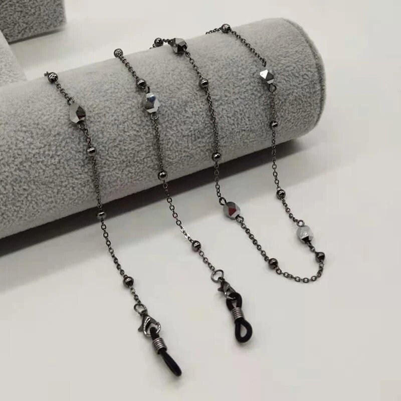 Цепочка для очков, Очаровательная цепочка из металлических силиконовых петель, аксессуар для солнцезащитных очков, ожерелье для женщин, подарок