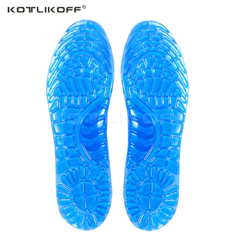 KOTLIKOFF мягкие амортизирующие гелевые стельки, подушка для бега, ходьбы, удобные массажные гелевые стельки для обуви, подошва для женщин и мужчин L EU 41-45