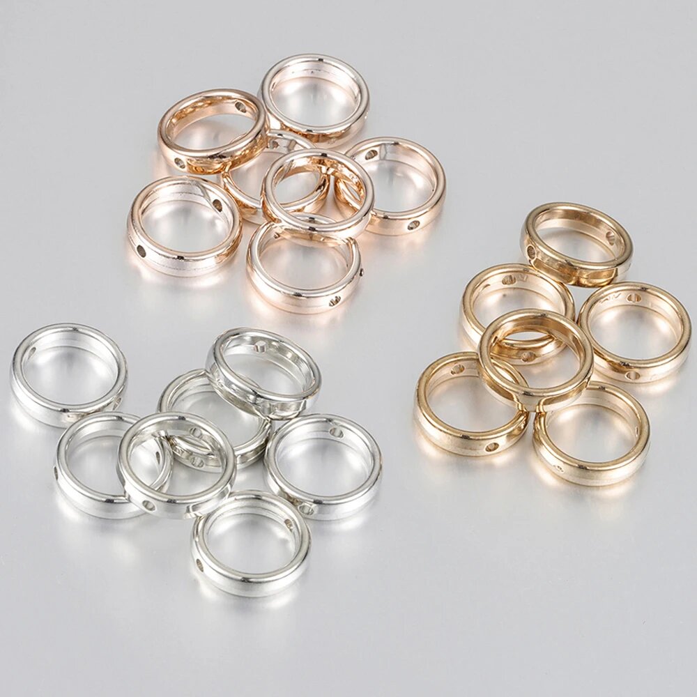 CCB бусины-рамки с сердечками Ailimi, 50 шт. 15mmCircle-Mix