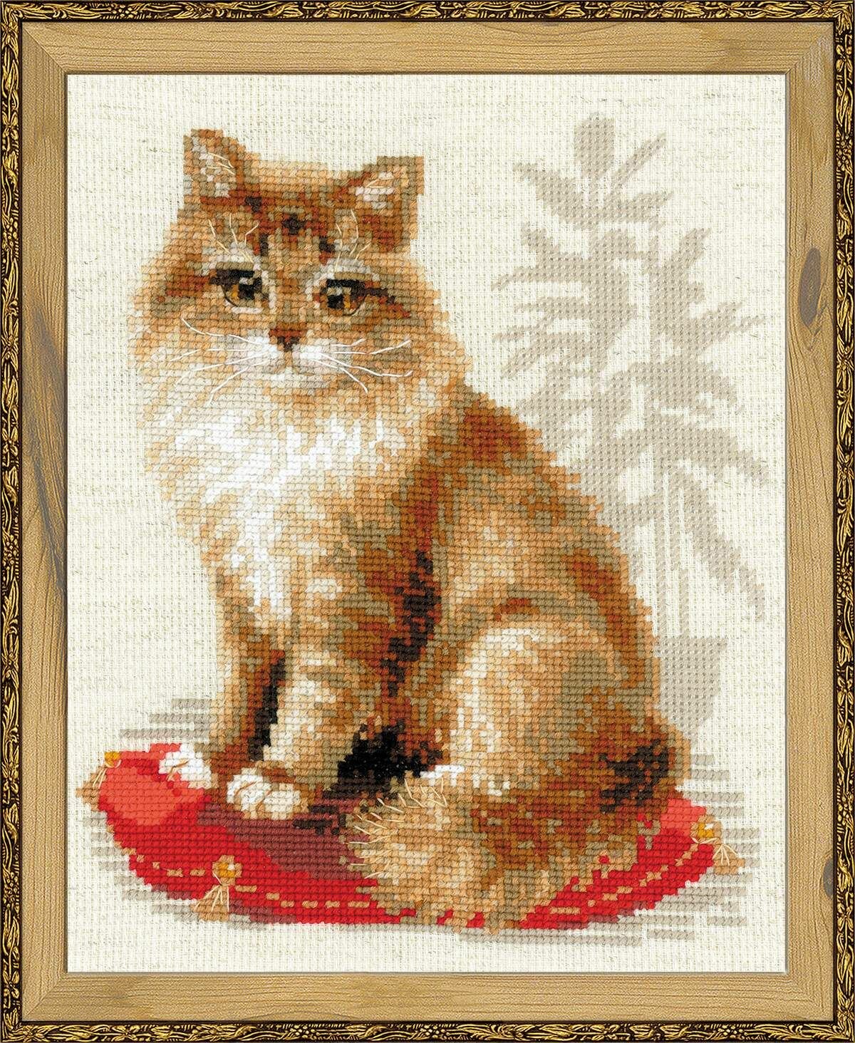 Набор для вышивания крестом риолис, Кошка домашняя, арт.1525, 24x30 см