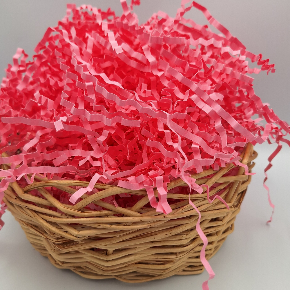 Бумажный наполнитель для подарка 50 грамм розовый