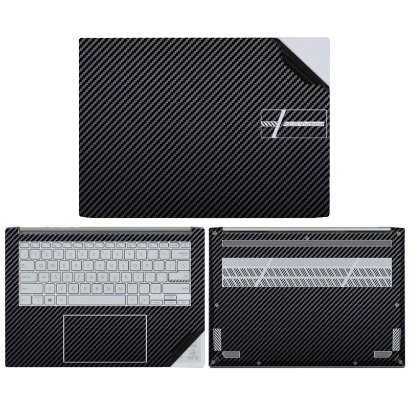 Виниловые наклейки для ноутбука ASUS Vivobook Черный, Custom-fiber black, For ASUS X1605V