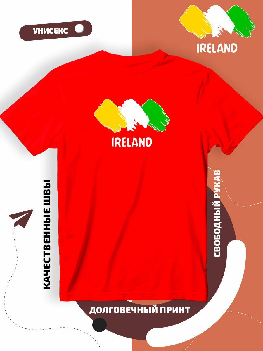 Футболка с принтом флаг Ирландии Ireland