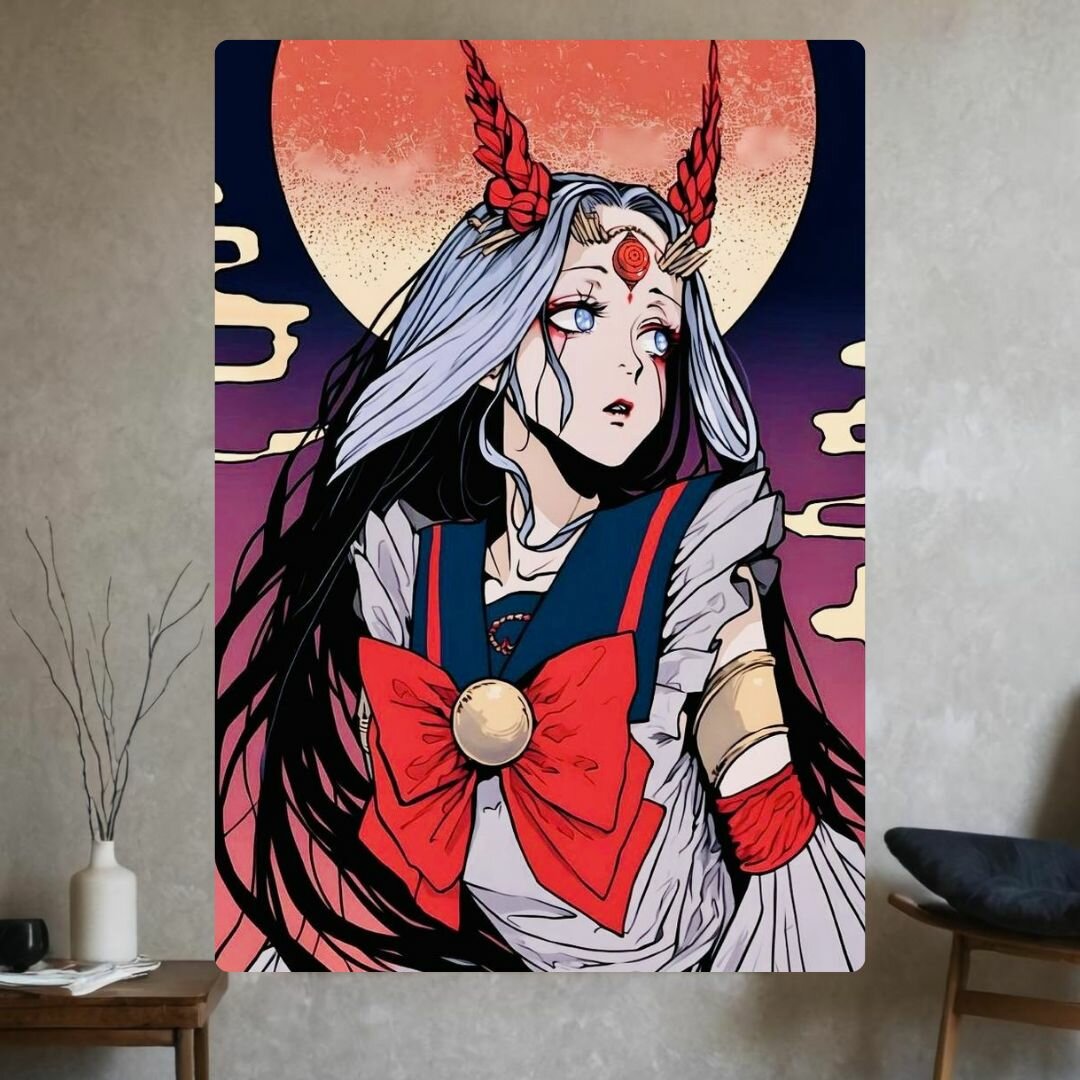 Картина на металле (аниме - Наруто) Кагуя, 20*30см