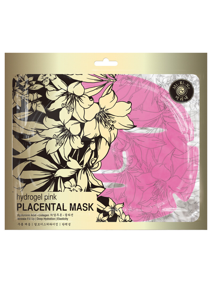 Маска для лица Mi-Ri-Ne Гидрогелевая плацентарная Гиалуроновая кислота и коллаген 60г