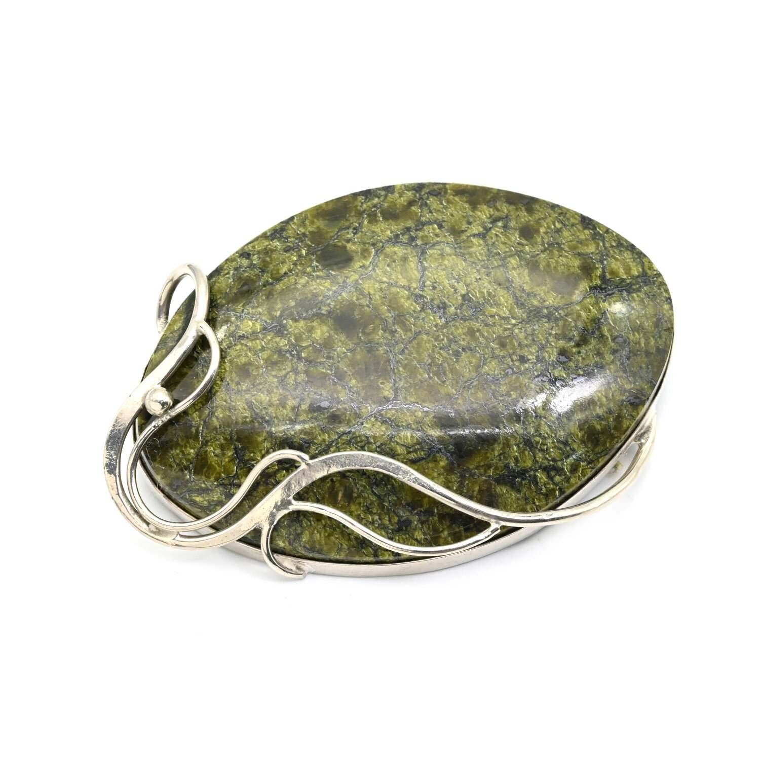 Брошь, змеевик