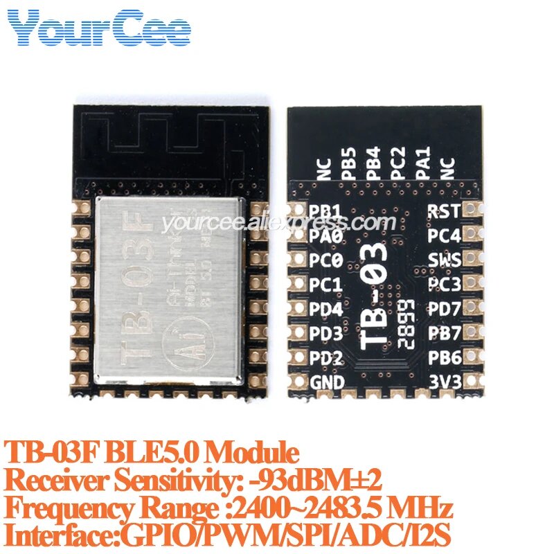 Модуль Bluetooth TB-03F BLE 5.0, 2.4-2.4835GHz