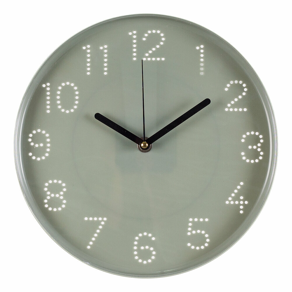 Часы настенные "классика", круглые, плавный ход, 2520-003, D-25см, корпус оливковый