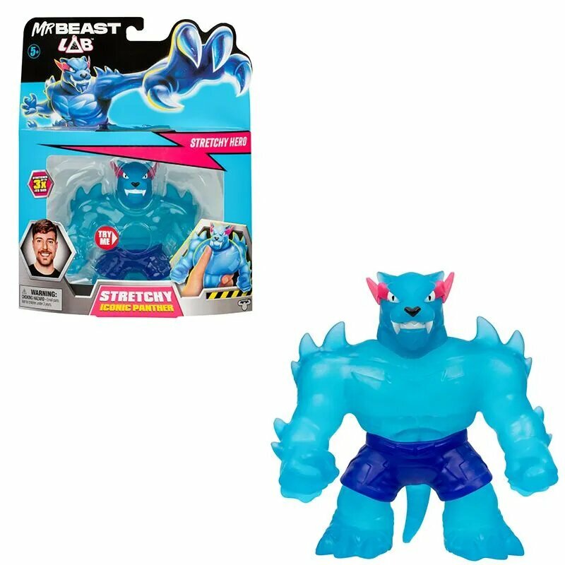 Moose MrBeast Lab Stretchy Hero Toy Set / Детская Игрушка-модель Героя Аниме, Которую Можно Сжимать, Расплющивать И Растягивать, Подходит Для Подарков-сюрпризов От 5 Лет И Старше