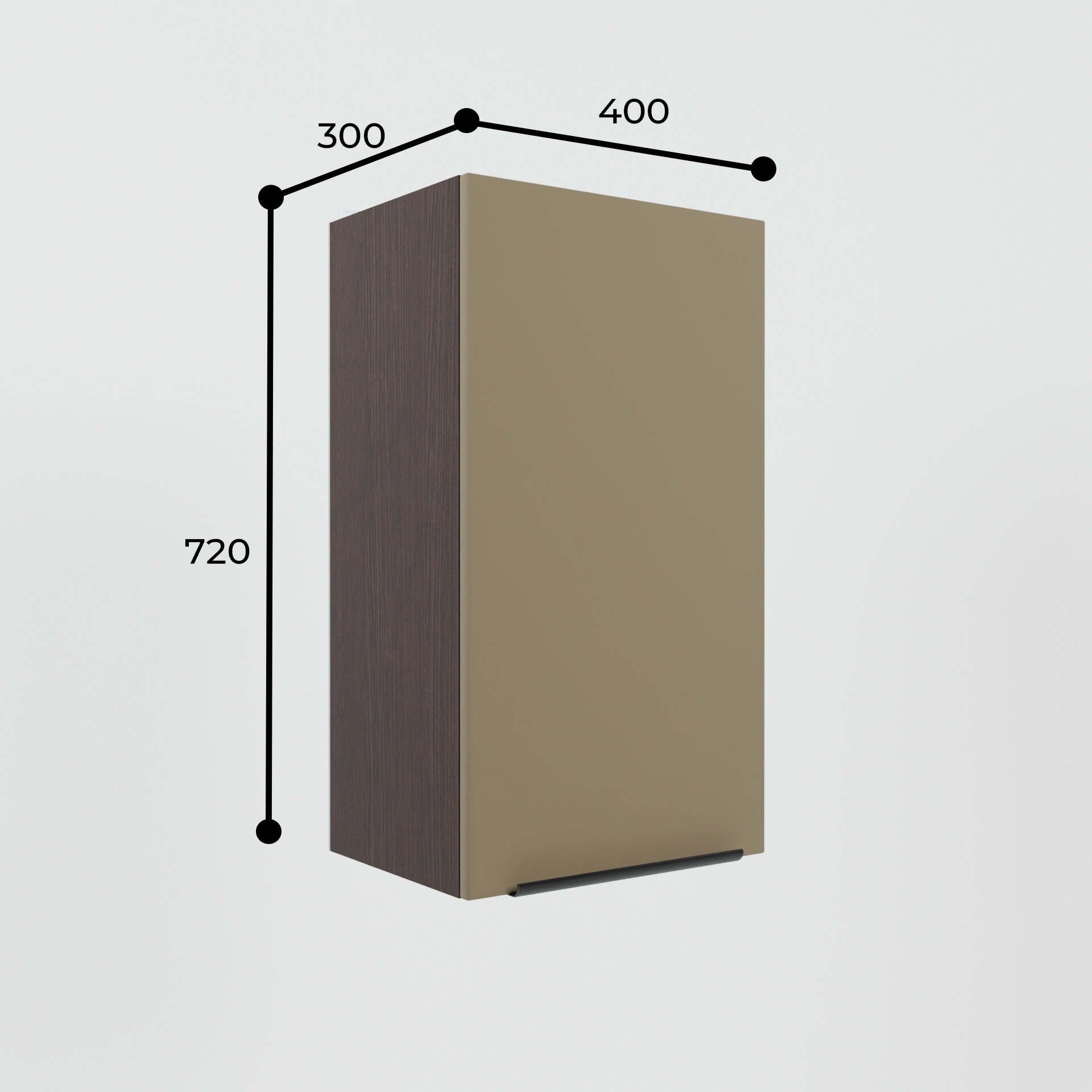 Кухонный модуль шкаф МДФ 400*720*300