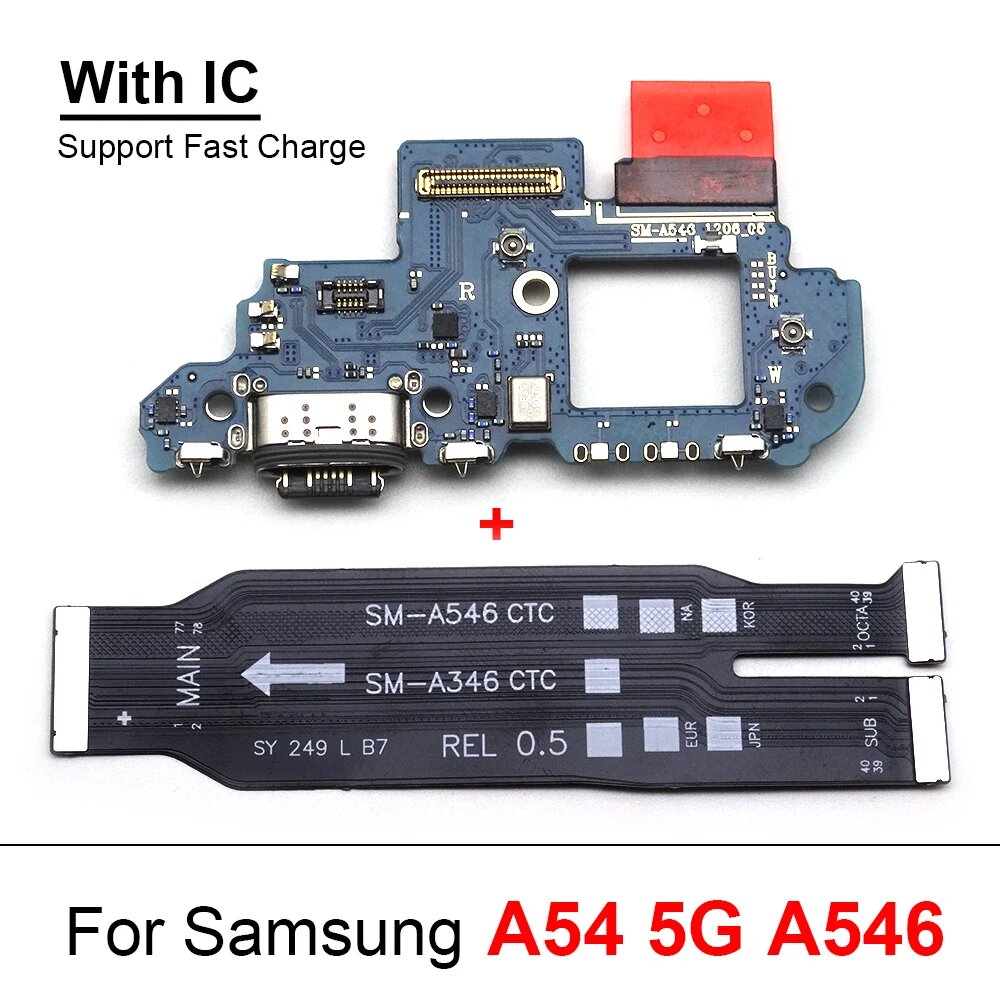 Материнская плата Samsung Galaxy A54 5G A546, USB, IC, Fast Charge