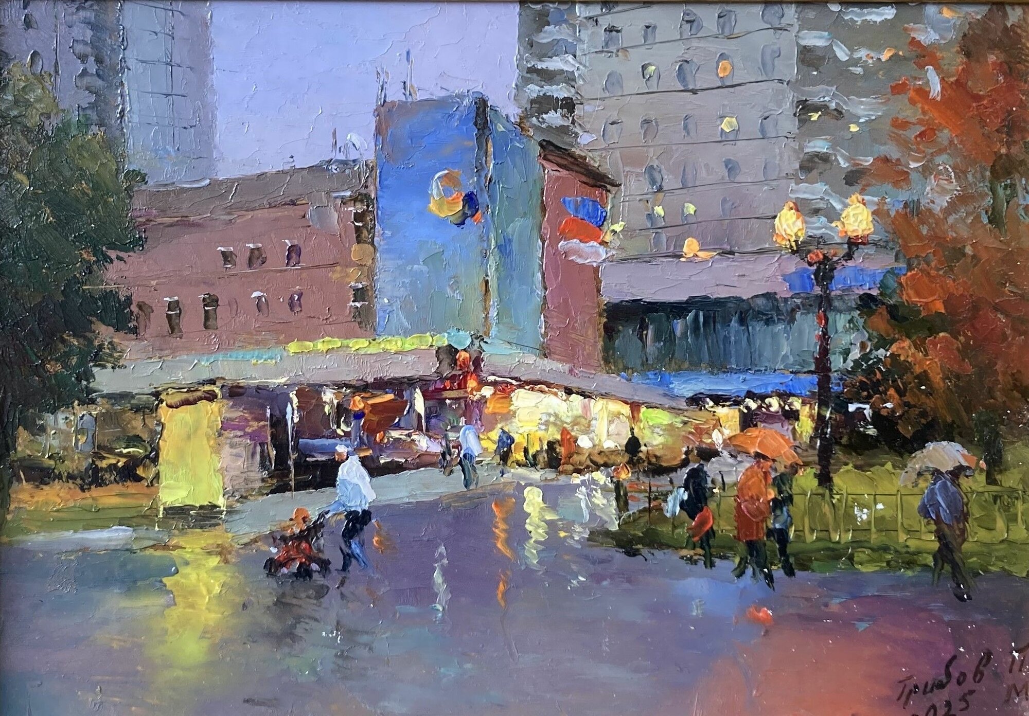 ART-Salon at Oktyabrskaya "Сокольники", 16х22,5 см, картон; масло, авторская работа; ;