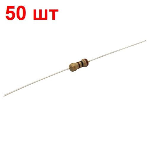 Резистор CF-25J 100R 50 шт. 100 Ом 0,25Вт 5% угольный