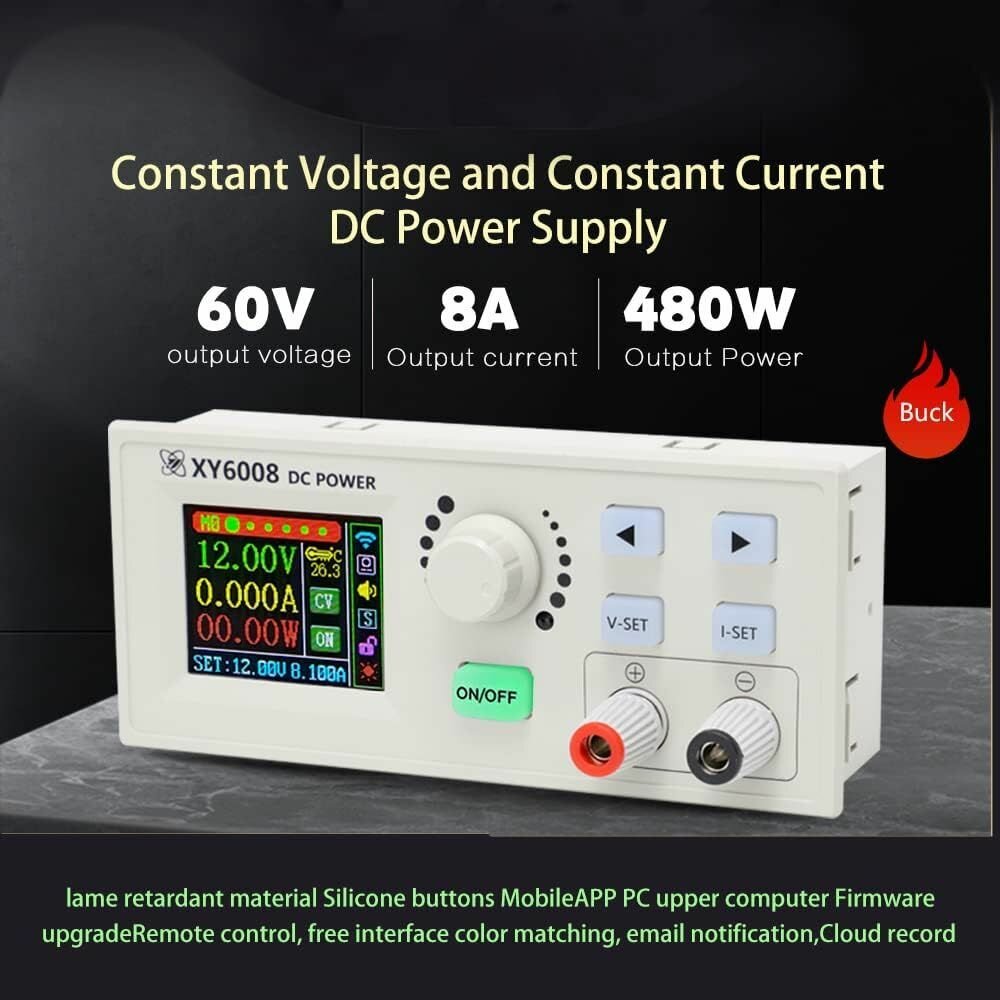 Лабораторный источник питания 60V8A480w с понижающим модулем и ЖК-дисплеем XY6008