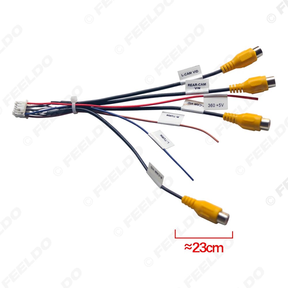 12-контактный кабельный адаптер для головное устройство Android со встроенной панорамной системой камеры 360°