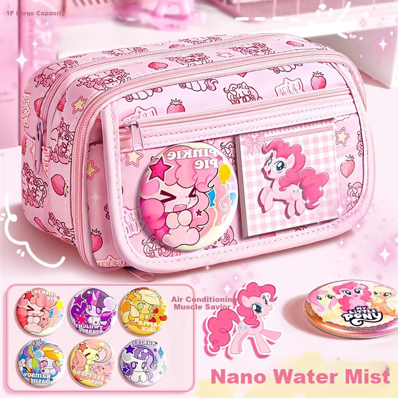 Shuxing Cute Horse Pencil Case for Girls, High Capacity Pencil Pouch for Elementary and Middle School Students, Cartoon Design Creative Stationery Pouch