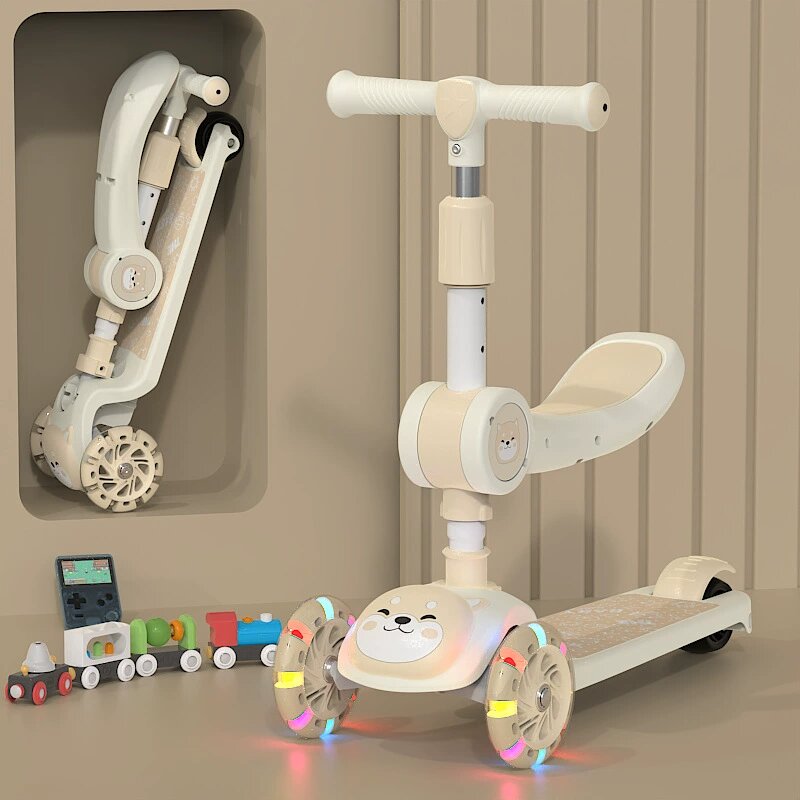 Детский 3-в-1 самокат | Трансформер (беговел/самокат) | Складной