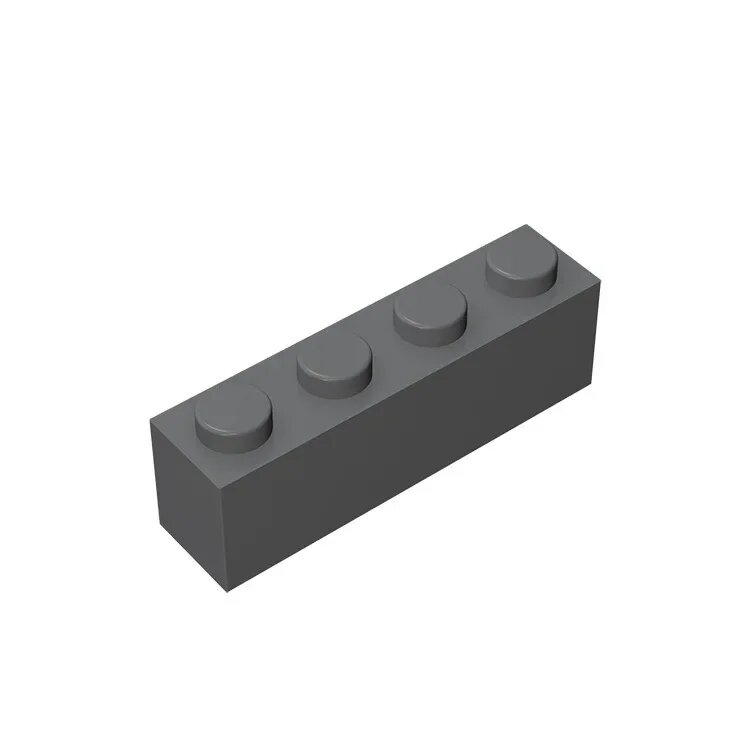 Кирпич Lego 1x4 черный, Цвет: 072