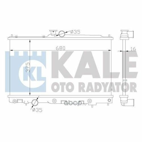 Радиатор охлаждения для а/м Mitsubishi Lancer IX (00-) M/A паяный Kale 374000