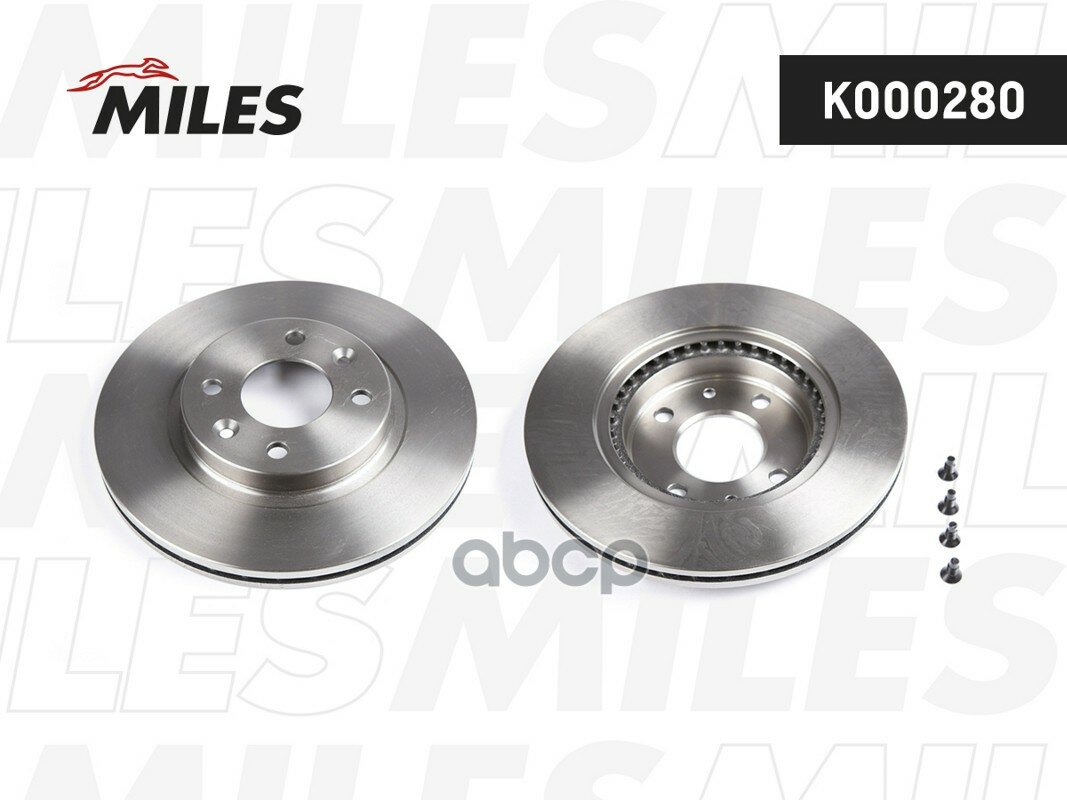 Диск тормозной передний LADA Largus, RENAULT 19/Megane/Clio/Kangoo/Sandero/Logan 89-> Miles арт. K000280