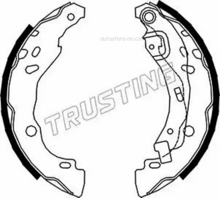 TRUSTING 088234 К-т бараб. тормоз. колодок RENAULT, Clio ll (98-->), 1.2 ABS