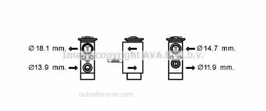 AVA BW1432 Клапан расширительный системы кондиционирования BMW 5 GT All (09>)