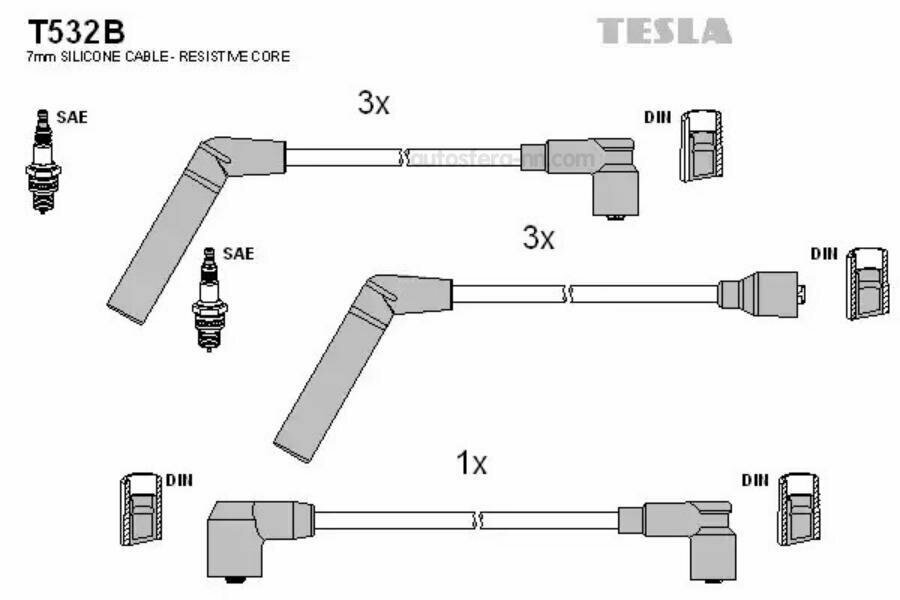 TESLA T532B Провода Mitsubishi Sigma 3.0 1990-96