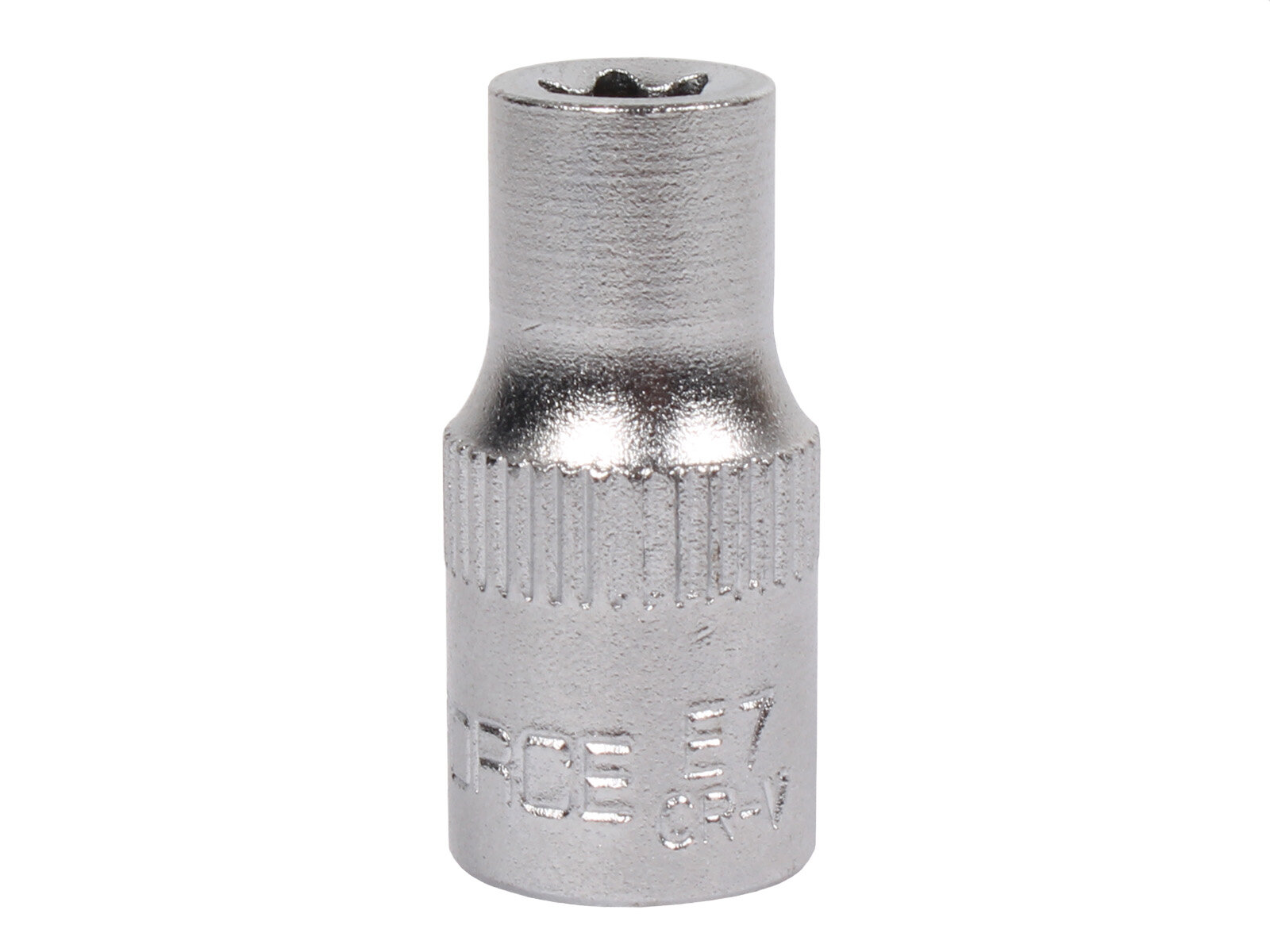 Головка торцевая ROCKFORCE RF-52607, TORX E7, 1/4", 25мм, хром, хромованадвая сталь
