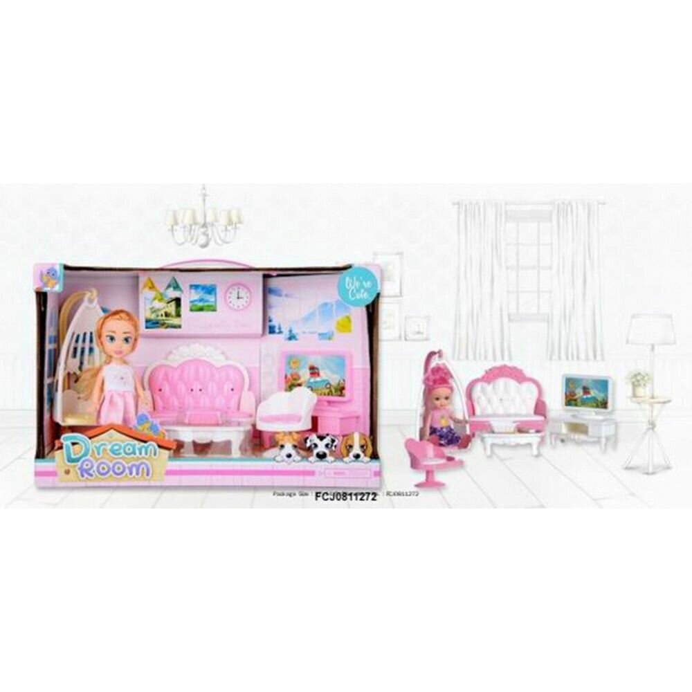 Кукла КНР "Dream Room", малышка, в гостиной, в коробке (FCJ0811272)