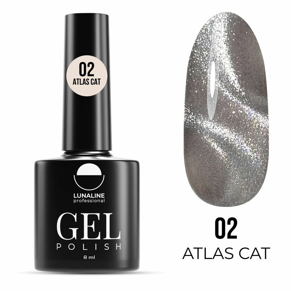 Гель-лак для ногтей Luna Line "Polish", тон 02, Атласная кошка