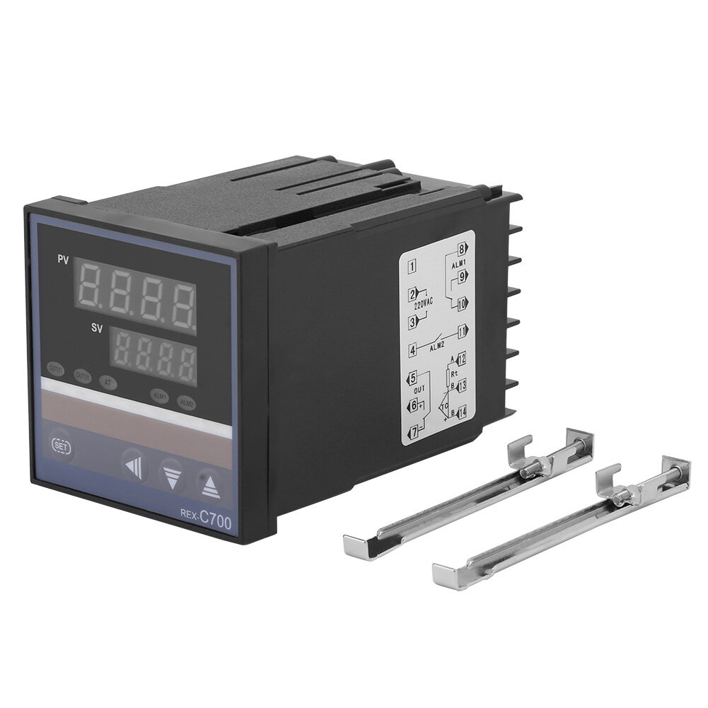 Цифровой ПИД-регулятор температуры REX-C700 0-400 ℃ с термопарным входом и релейным выходом