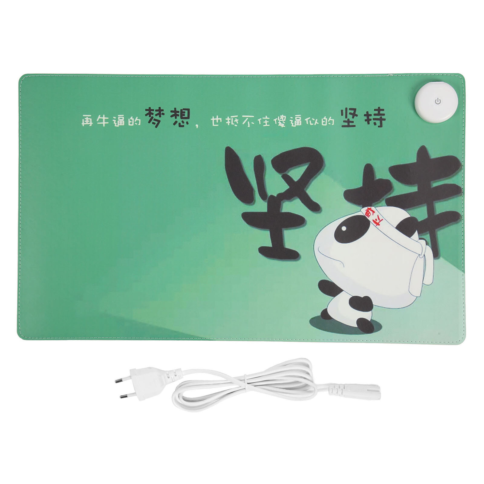 Игровой коврик для мыши с подогревом, 3 режимами регулировки скорости, водонепроницаемый, из полиуретана, для настольного использования, с подогревом рук, напряжение 100-240 В, вилка стандарта ЕС.